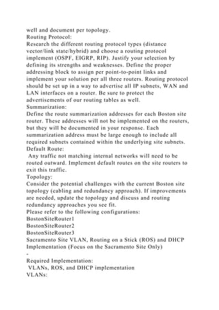 Cisco Networking - WAN Implementation with SOHO ConfigurationYou.docx