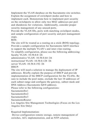 Cisco Networking - WAN Implementation with SOHO ConfigurationYou.docx
