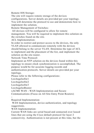 Cisco Networking - WAN Implementation with SOHO ConfigurationYou.docx