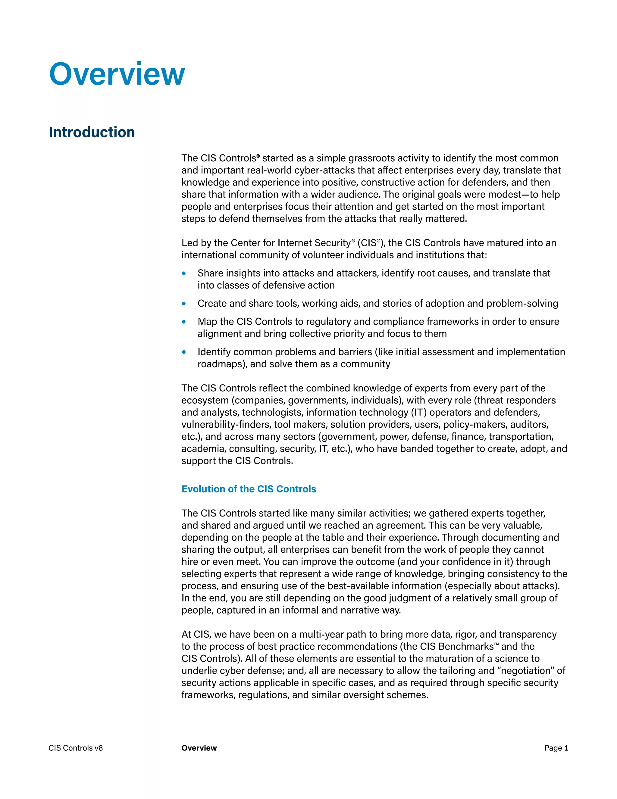 Cis controls v8_guide (1) | PDF
