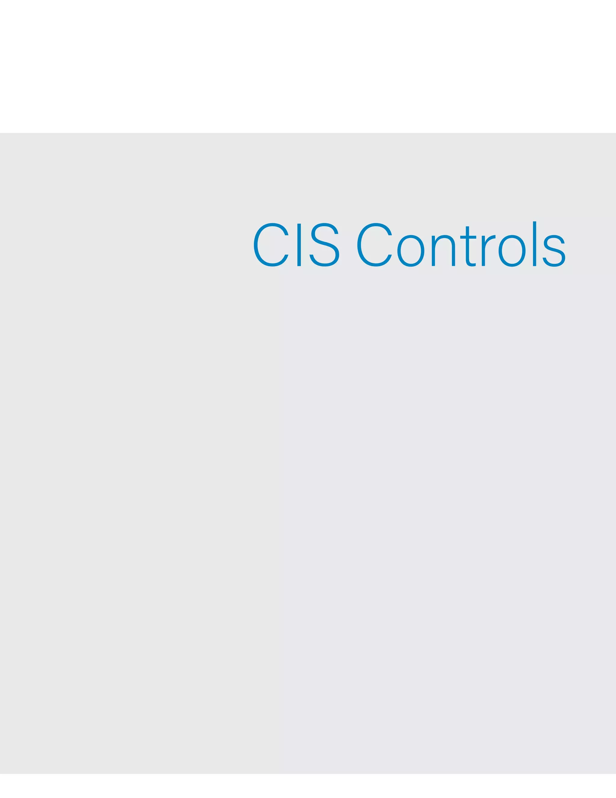 Cis controls v8_guide (1) | PDF