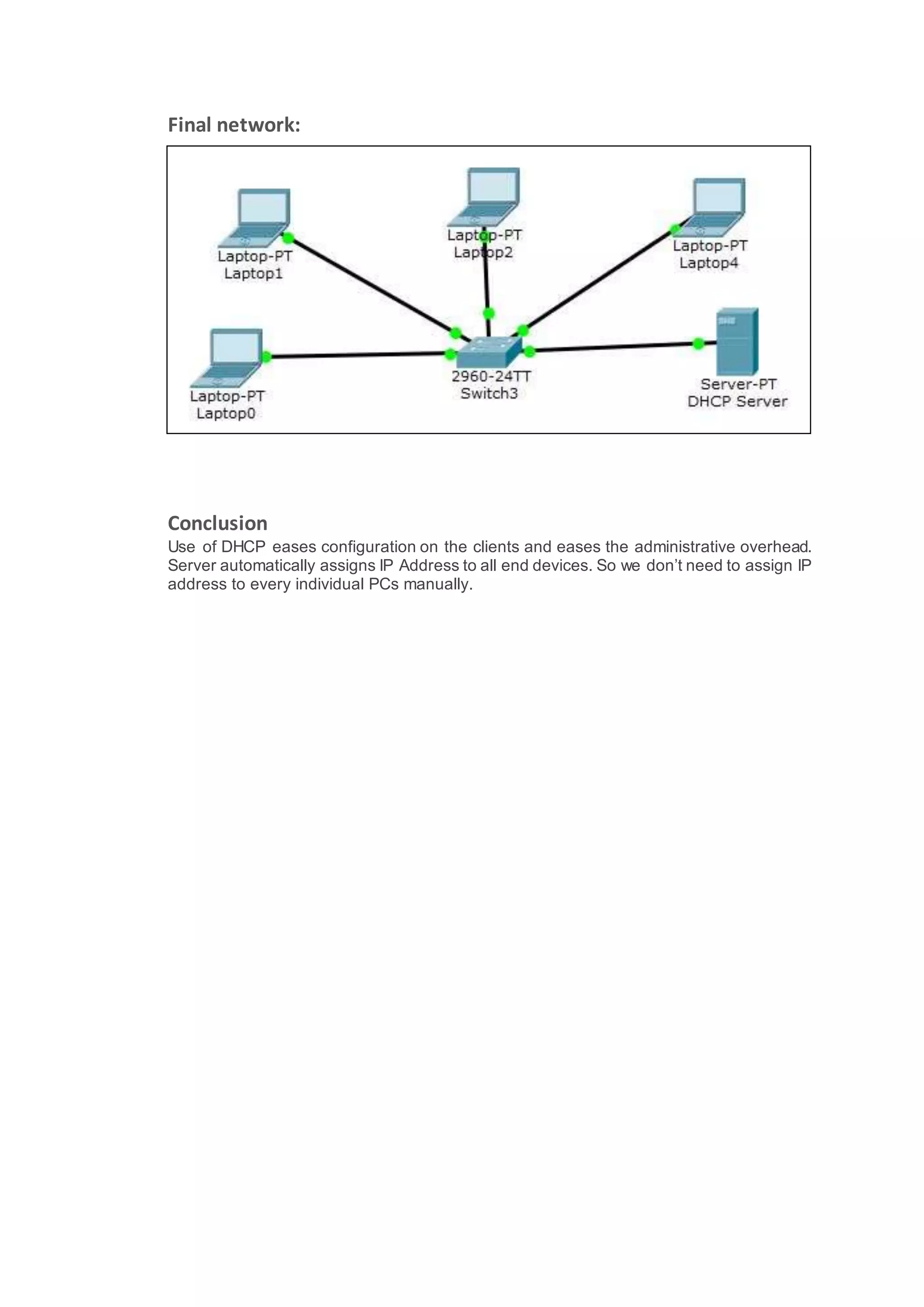 Cisco packet tracer dhcp | DOCX