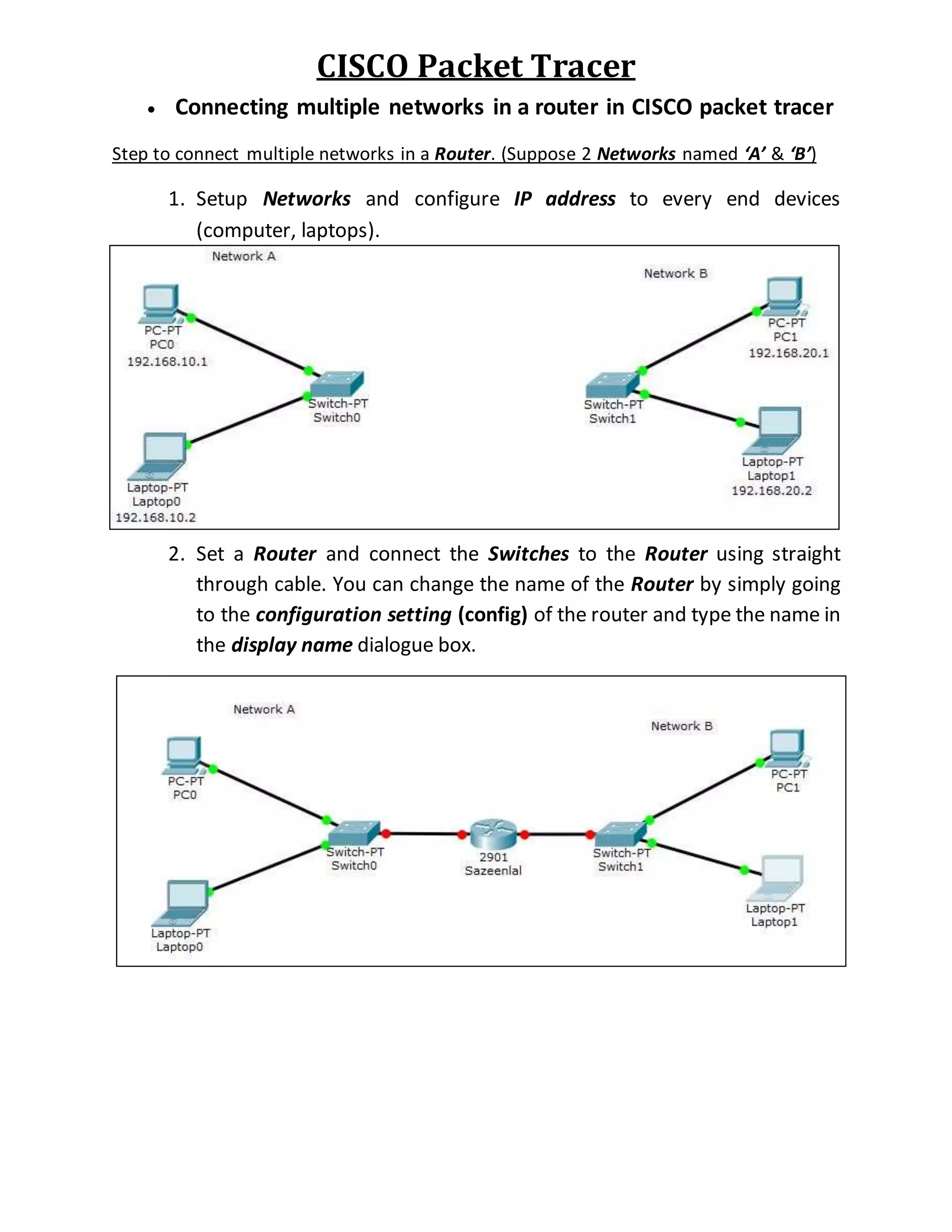 Cisco Packet Tracer Router Docx Computer Networking Computing 0758