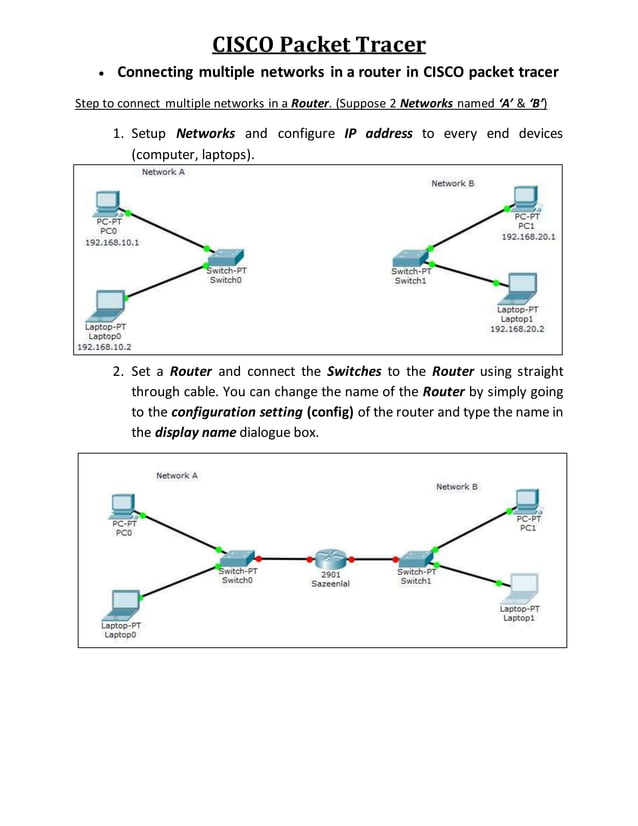 Cisco packet tracer router | DOCX | Computer Networking | Computing