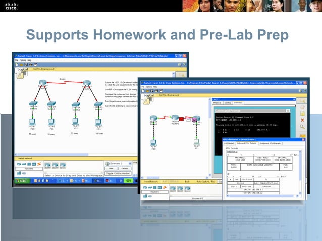 Cisco Packet Tracer Overview 20 Jul09 | PPT | Information and Network Security | Computing