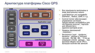 Архитектура и особенности Cisco Quantum Policy Suite , или PCRF для мульти-сетевого оператора | PPT