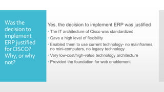 ITM CISCO CASE PPT(REPORT) | PPT