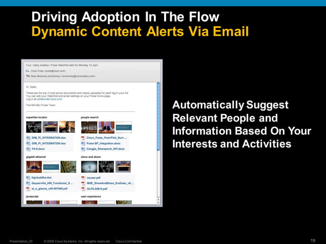 Cisco Pulse Media Analytics: Connecting The Human Network @ Work | PPT
