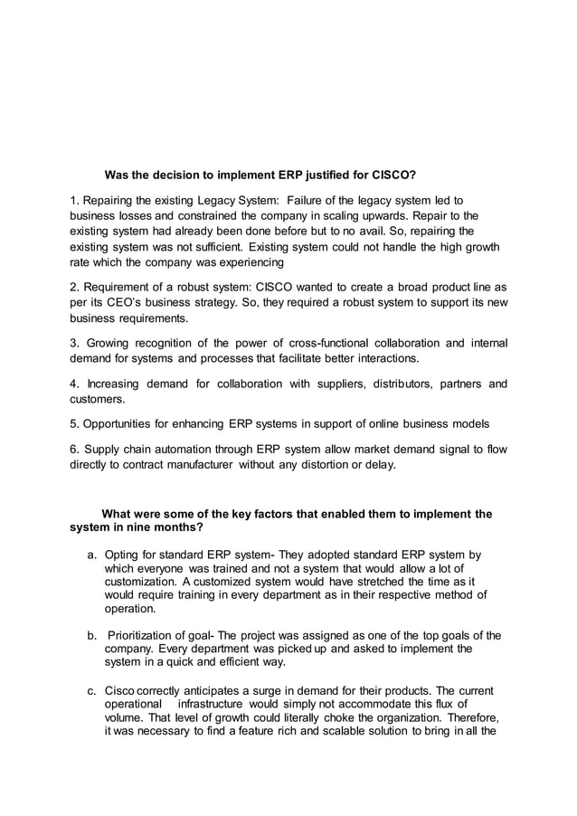 Cisco report final | PDF