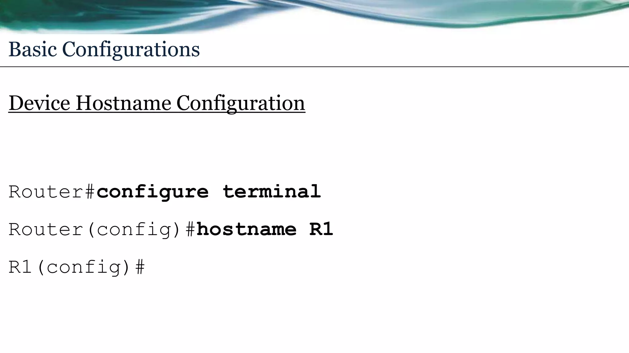 Cisco Router Basic Configuraiton | PPTX