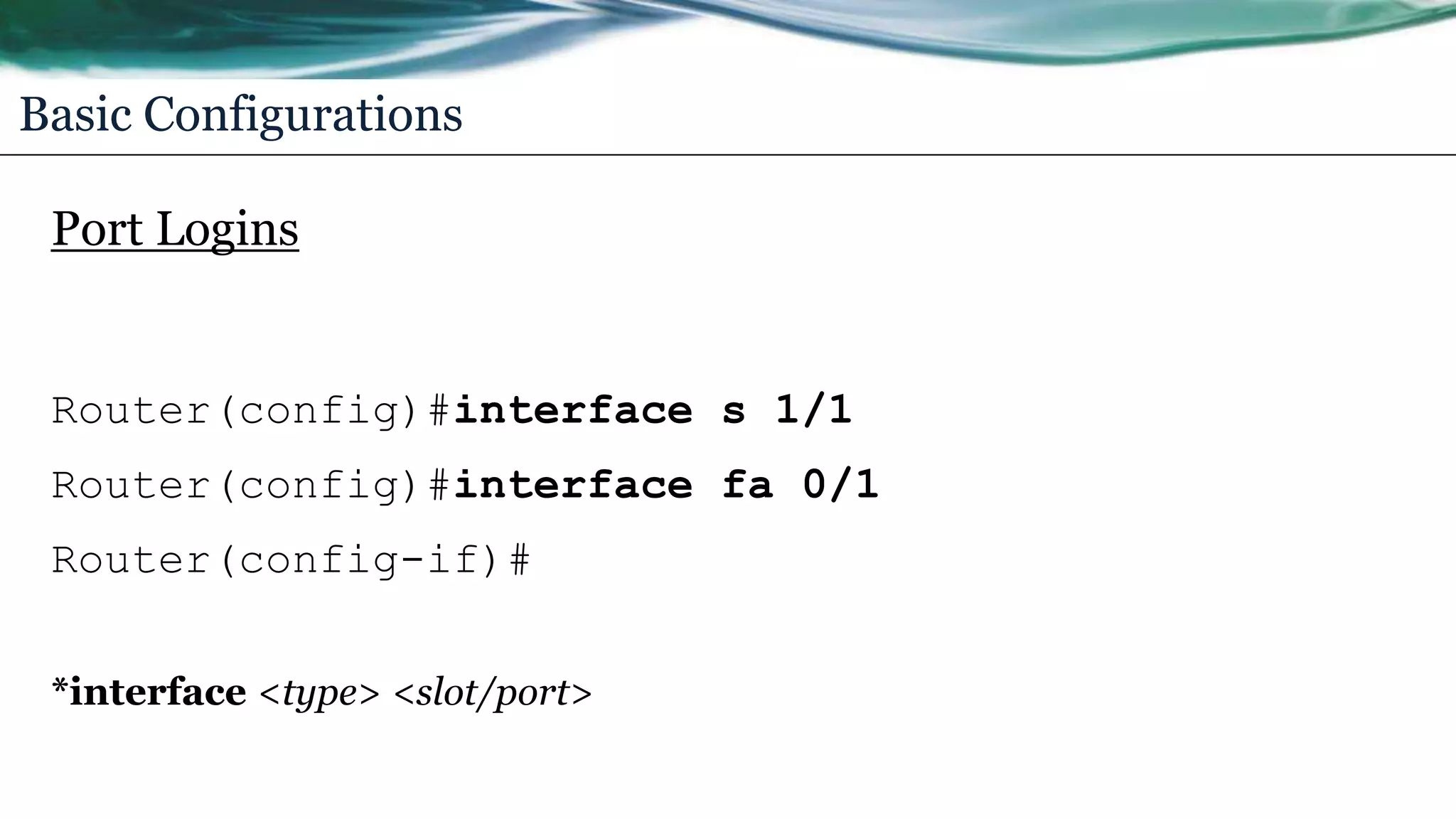 Cisco Router Basic Configuraiton | PPTX