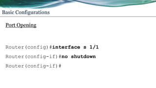 Cisco Router Basic Configuraiton | PPTX