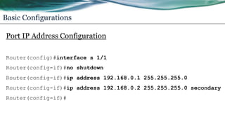 Cisco Router Basic Configuraiton | PPTX