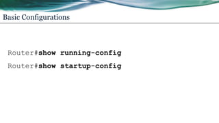 Cisco Router Basic Configuraiton | PPTX