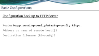 Cisco Router Basic Configuraiton | PPTX