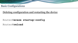 Cisco Router Basic Configuraiton | PPTX