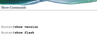 Cisco Router Basic Configuraiton | PPTX