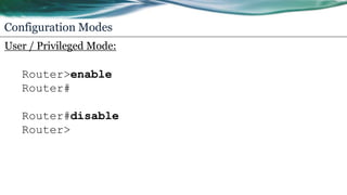 Cisco Router Basic Configuraiton | PPTX