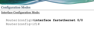 Cisco Router Basic Configuraiton | PPTX