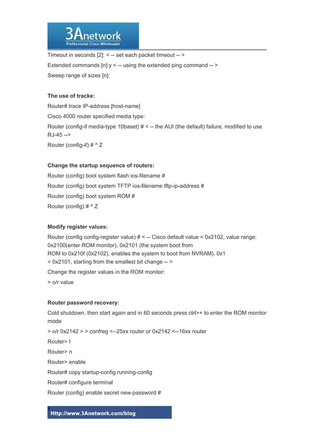 Cisco Router Command Configuration Overview Doc