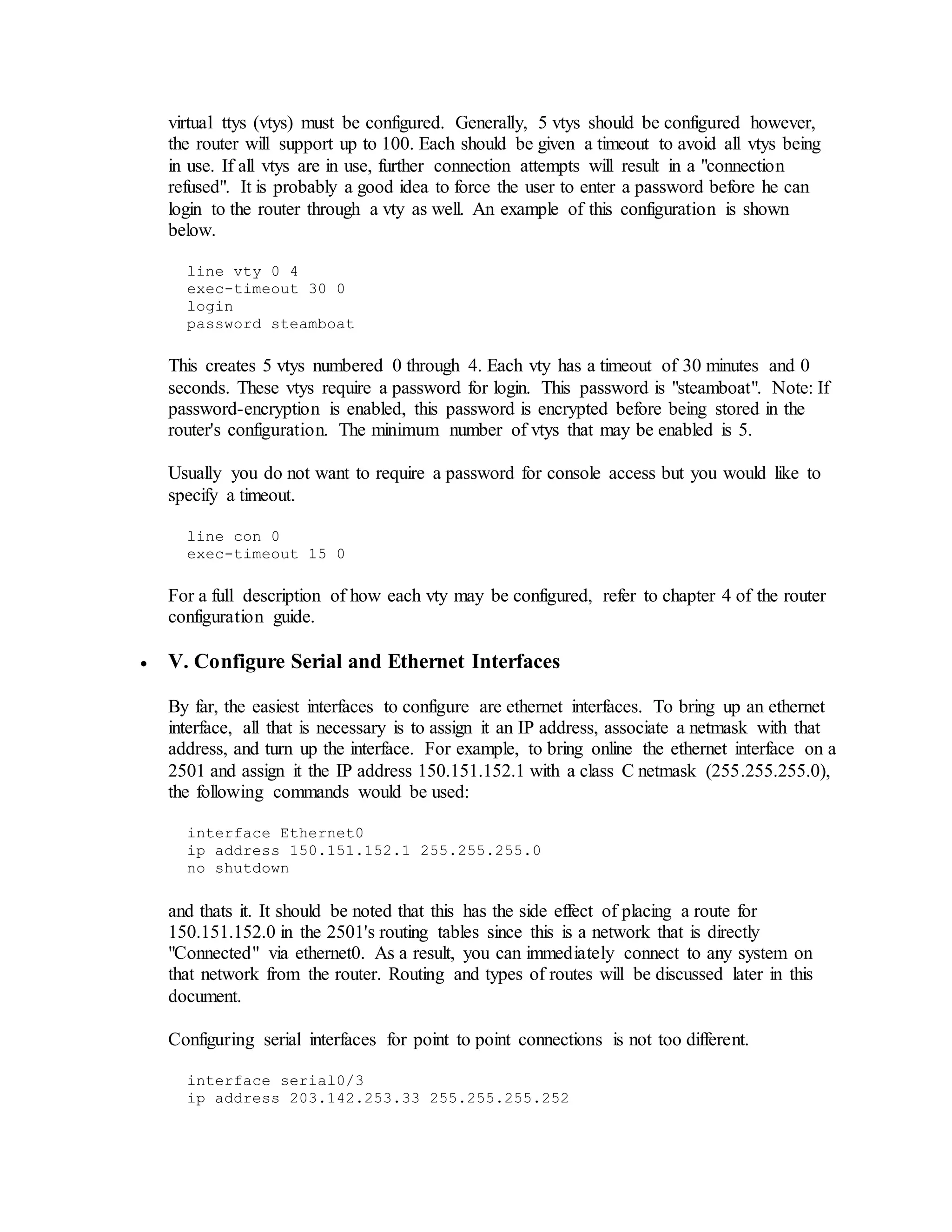 Cisco router configuration | DOCX | Computer Peripherals | Computing