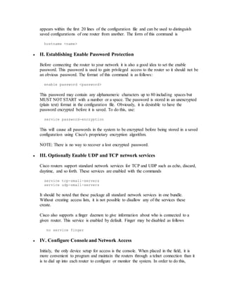 Cisco router configuration | DOCX | Computer Peripherals | Computing