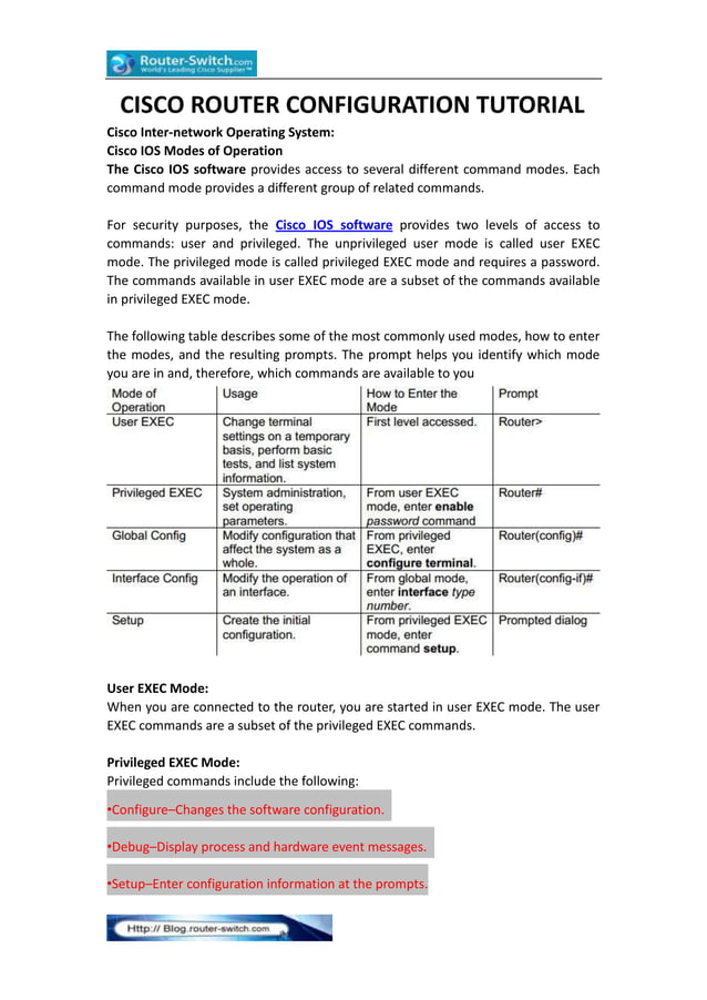 Cisco Router Configuration Tutorial Pdf