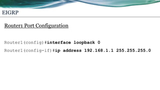 Cisco Router EIGRP Config | PPT