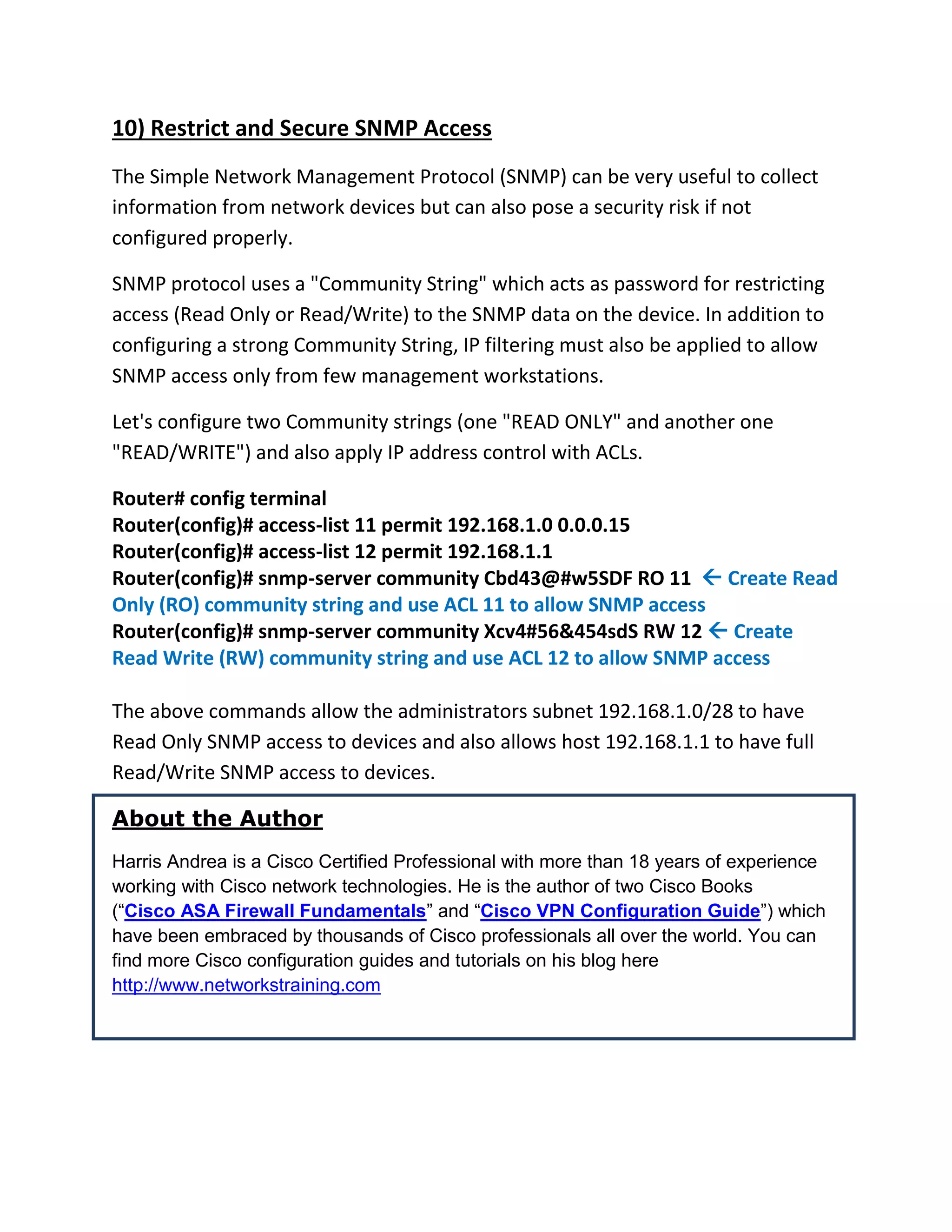 Cisco Router and Switch Security Hardening Guide | PDF