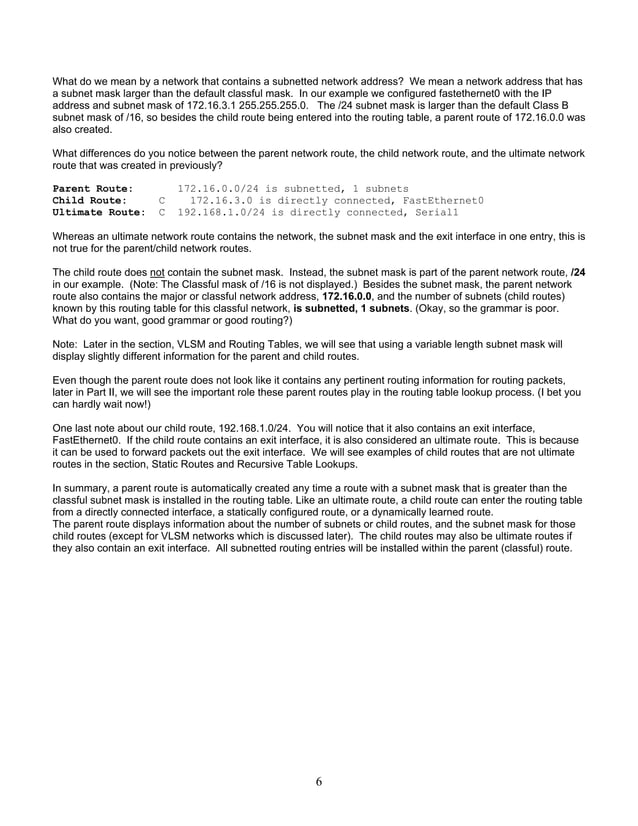 Understanding The Routing Table Structure Pdf Computer Networking Computing