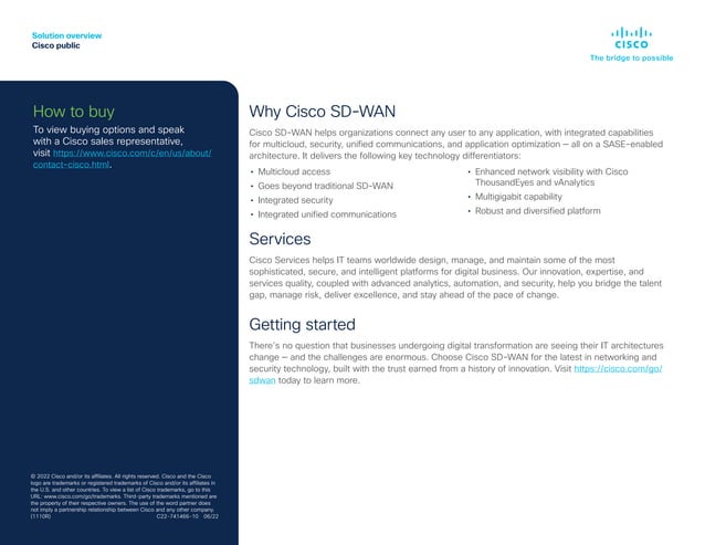 Cisco SD-Wan introduction and caracteristics.pdf | Cloud Computing | Internet