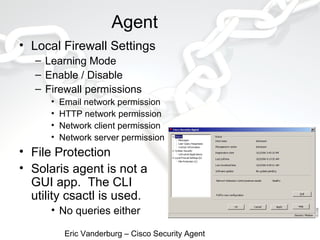 Cisco Security Agent - Eric Vanderburg | PPT