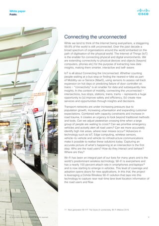 Cisco Smart Intersections: IoT insights using wifi | PDF