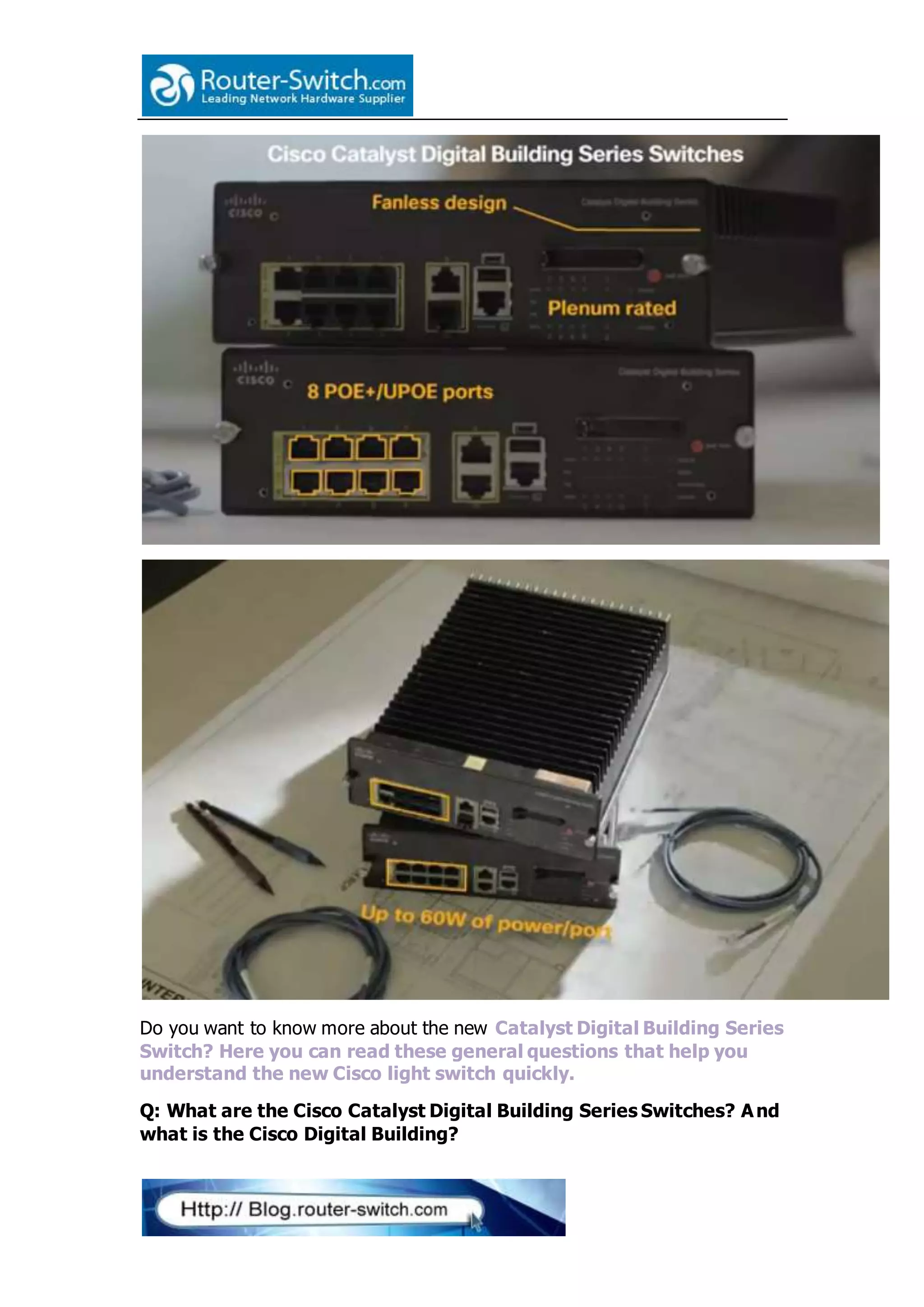 Cisco's new 'light switch' the catalyst digital building series | DOCX