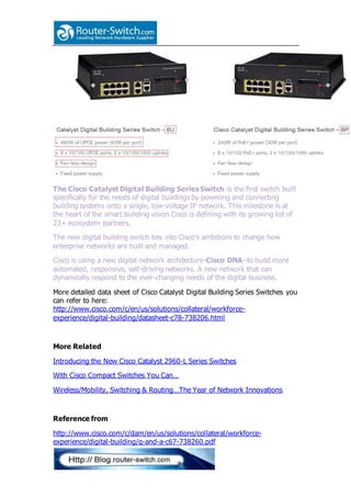 Cisco's new 'light switch' the catalyst digital building series | DOCX