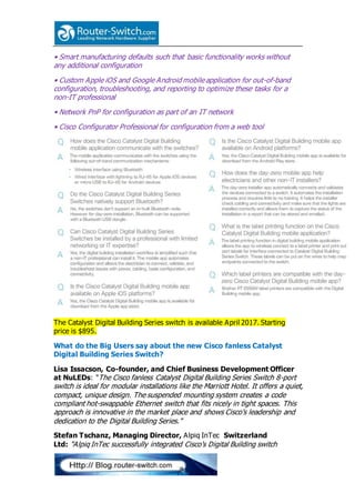Cisco's new 'light switch' the catalyst digital building series | DOCX