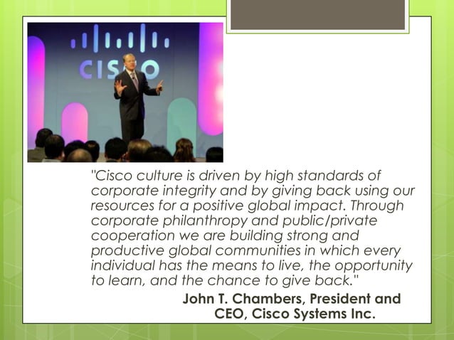 Cisco’s organization culture | PPTX | Business Administration | Business