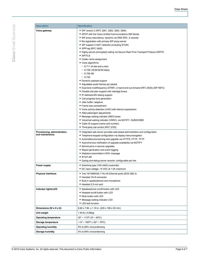 Cisco spa303 data sheet | PDF