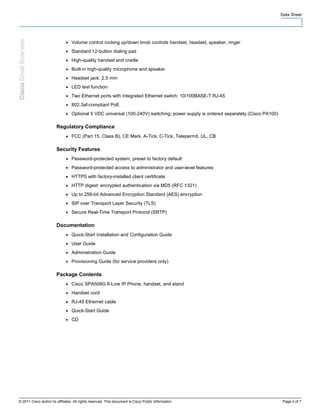 Cisco spa508 data sheet | PDF