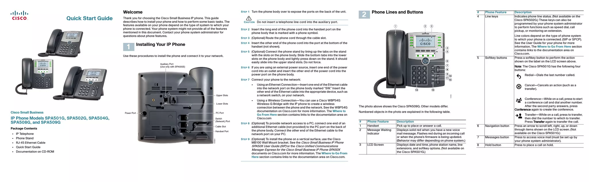 Cisco spa508 quick start guide | PDF