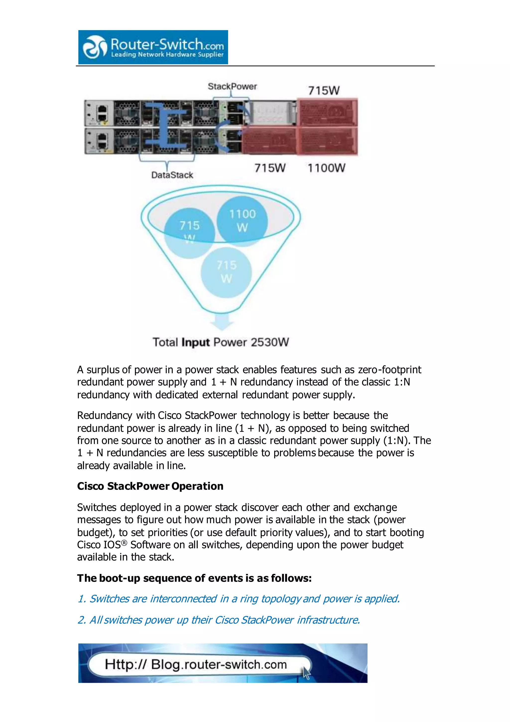 Cisco stack power technology for cisco catalyst 3850 switches | DOCX