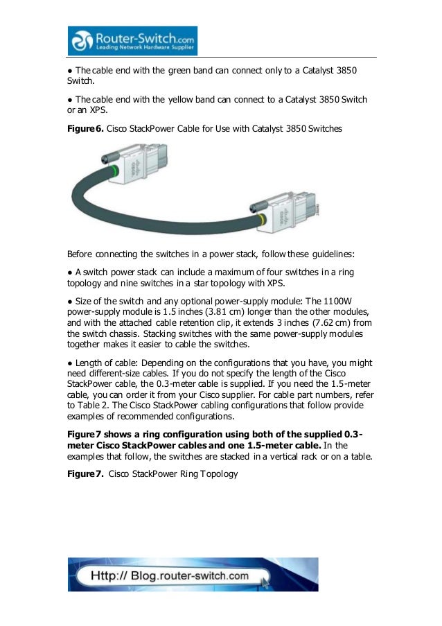 Cisco Stack Power Technology For Cisco Catalyst 3850 Switches