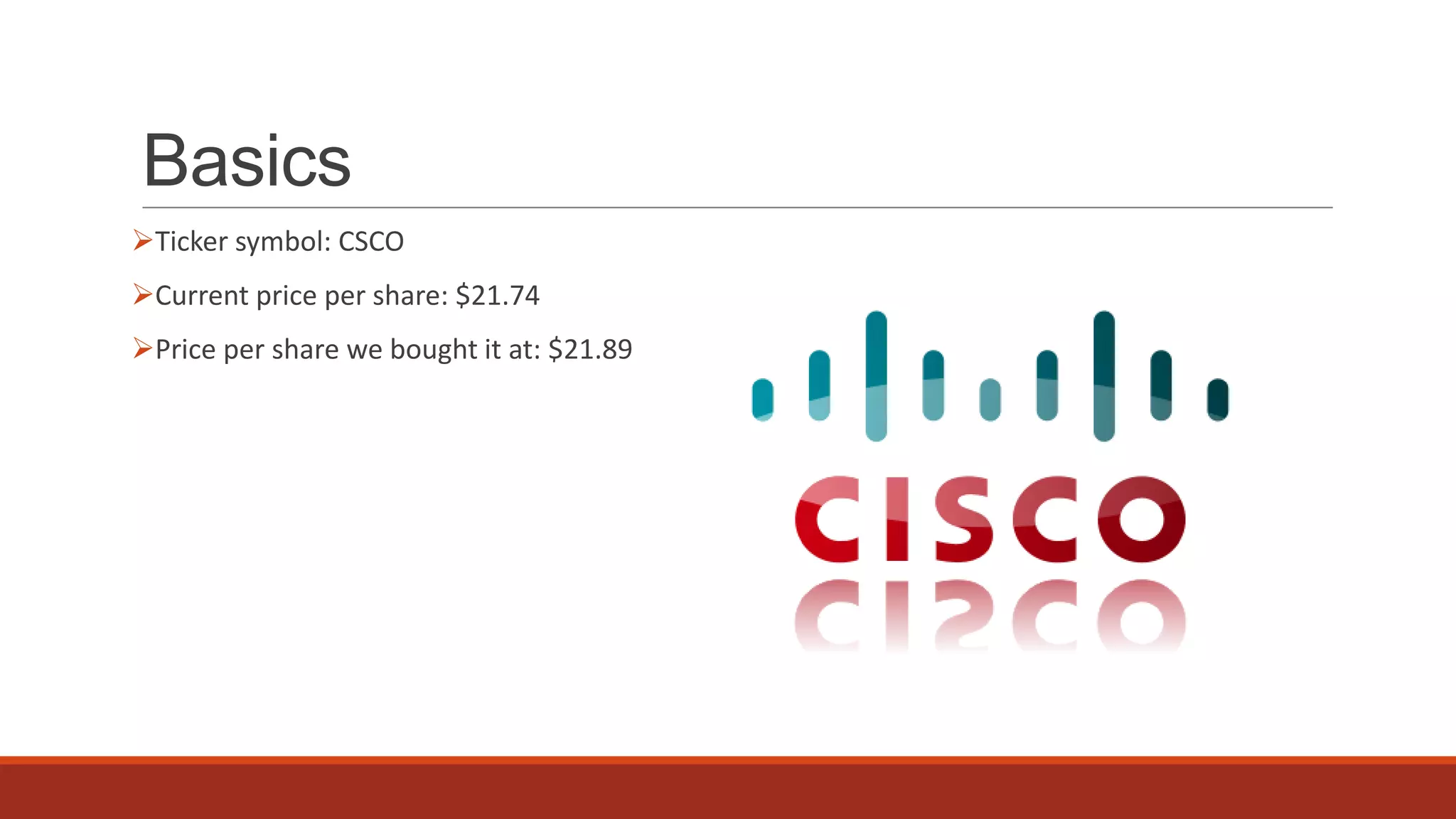 Cisco stock market | PPT
