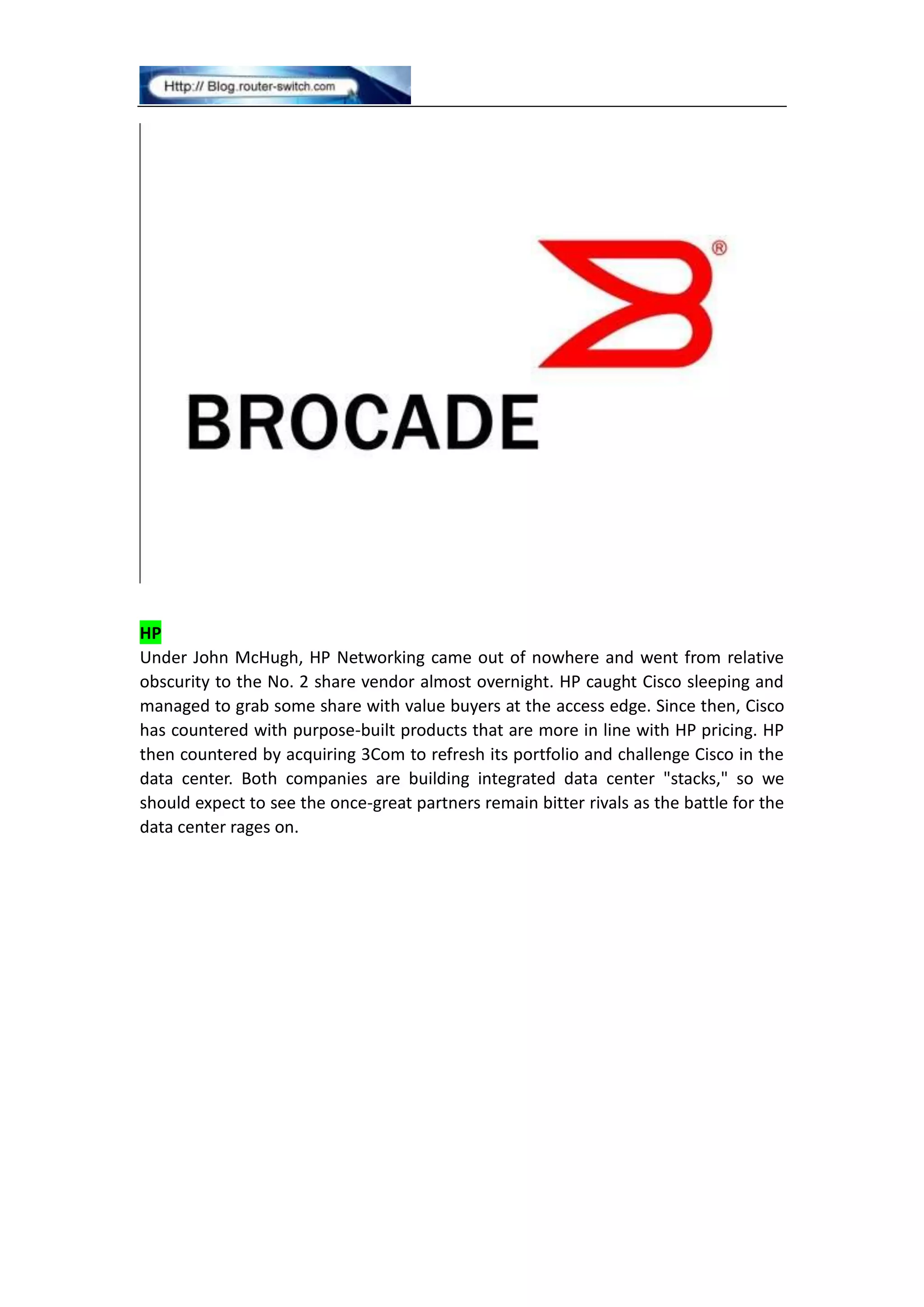 Cisco's top 10 rivals | DOCX