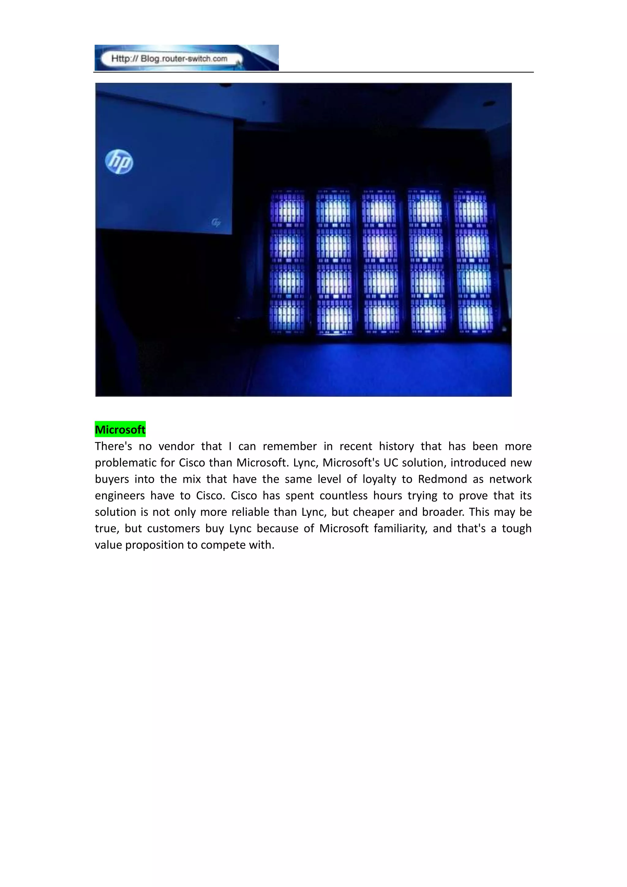 Cisco's top 10 rivals | DOCX