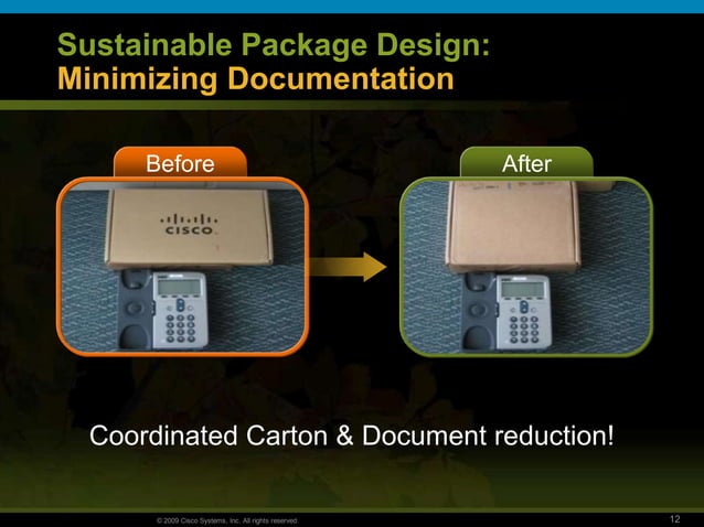Cisco Sustainable Packaging Update | PDF