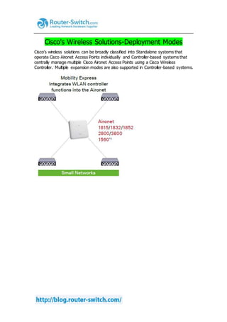 Cisco's wireless solutions deployment modes | DOCX