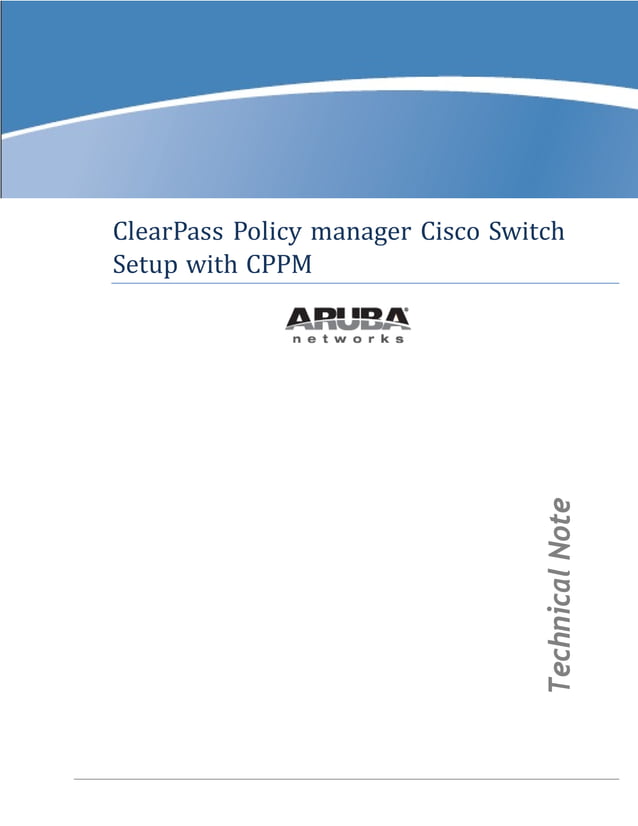 Cisco switch setup with cppm v1.2 | PDF | Computer Networking | Computing