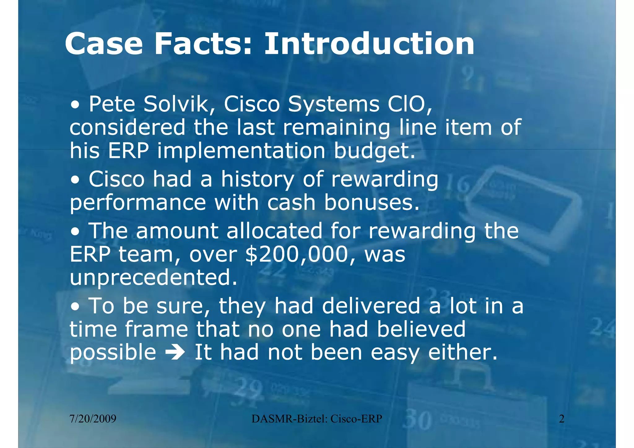 Case Study: Cisco Systems, Inc Erp | PDF