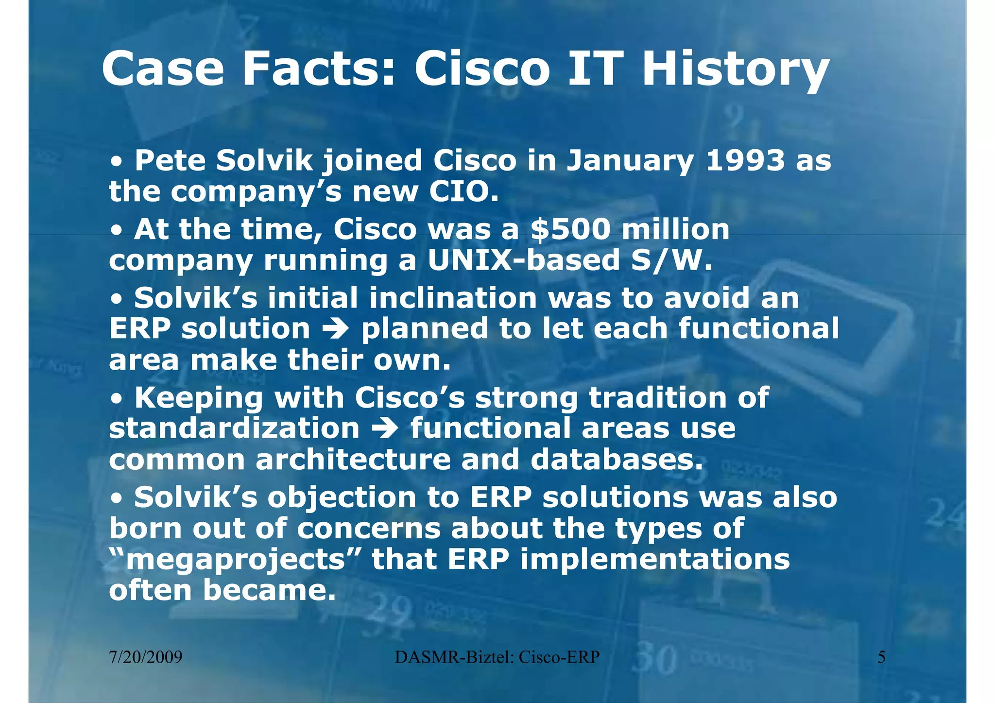 Case Study: Cisco Systems, Inc Erp | PDF